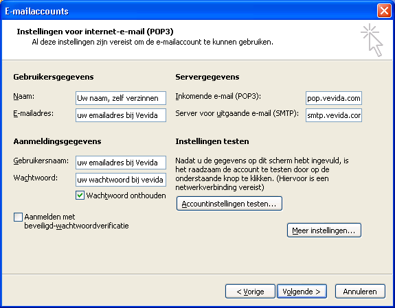 Vevida email-instellingen Outlook 2003 / Outlook 2007 - e-mail ... Vevida email-instellingen Outlook 2003 / Outlook 2007 - e-mail ...